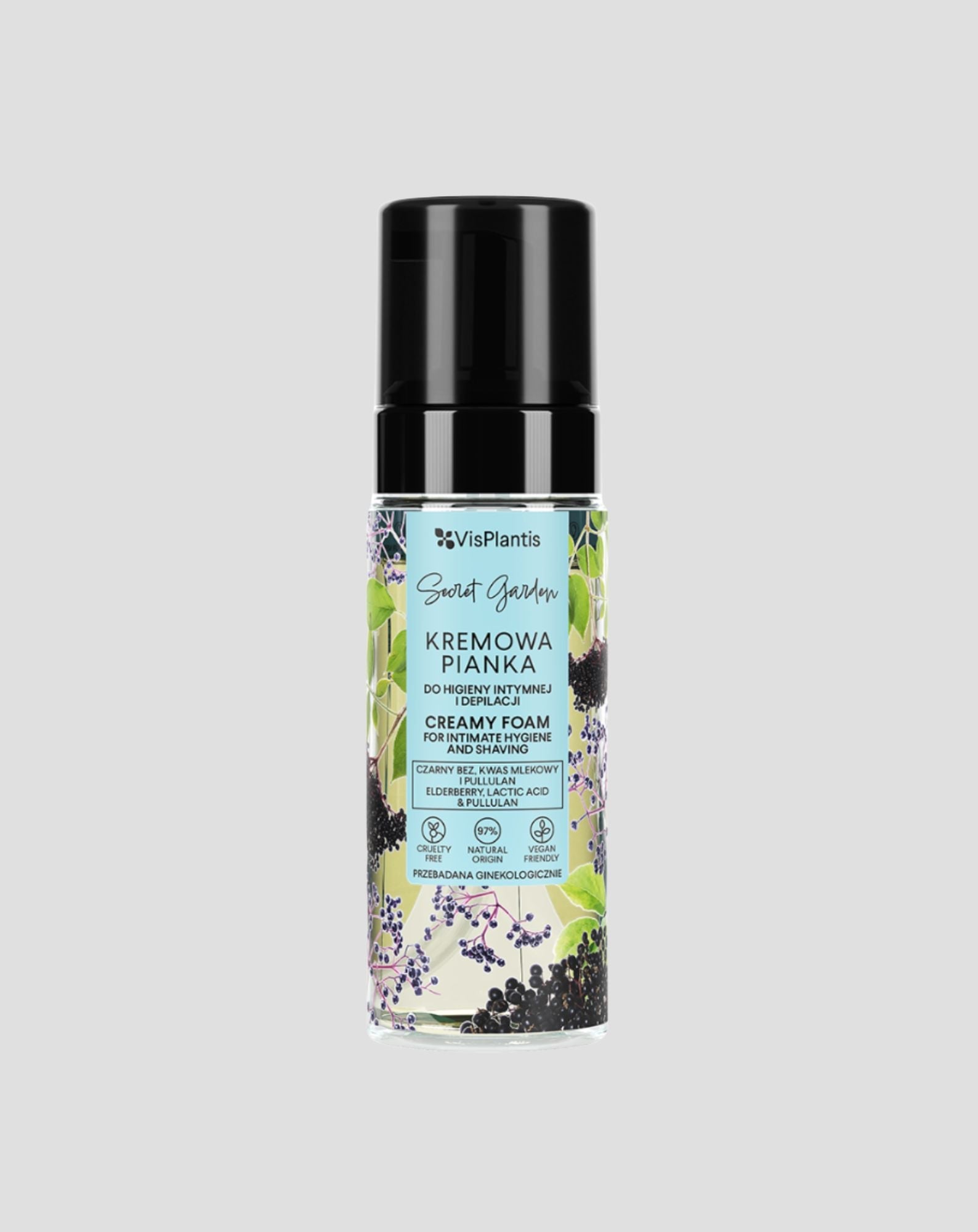 Creamy Intimate Hygiene Foam with Black Elderberry Extract and Lactic ...